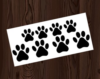 Custom Pet Decal, Custom Paw Print Decal, Custom Paw Print Vinyl Decal ...