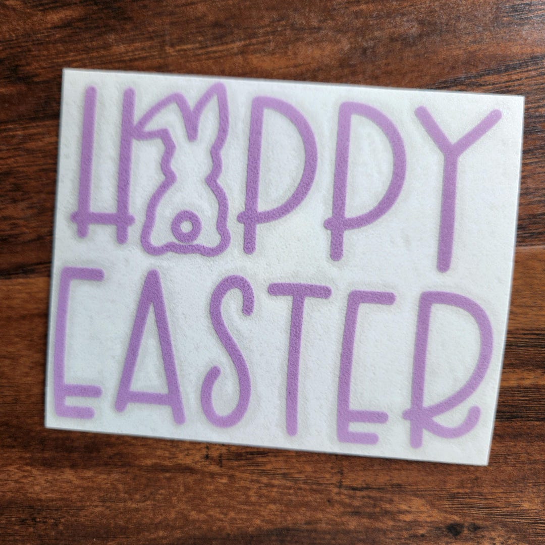 Happy Easter Vinyl Adhesive Decal Decoration Holiday Projects, Custom ...