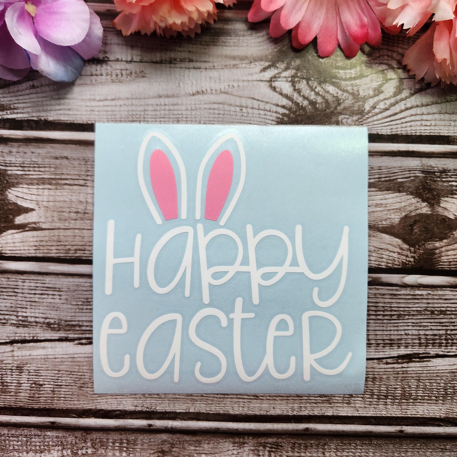 Happy Easter Vinyl Adhesive Decal Decoration Holiday Projects, Custom ...