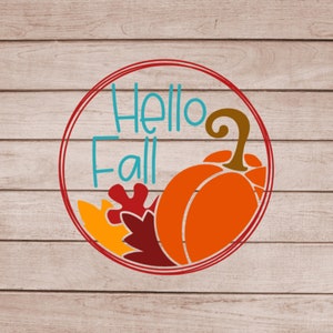 Hello Fall Vinyl Decal Sticker, DIY Fall Decoration, Fall Vinyl Decal ...