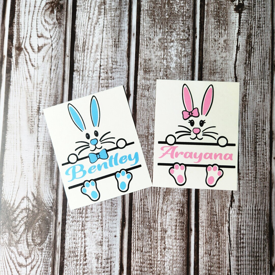 Easter Bunny, Vinyl Adhesive Decal Decoration Holiday Projects, Custom ...