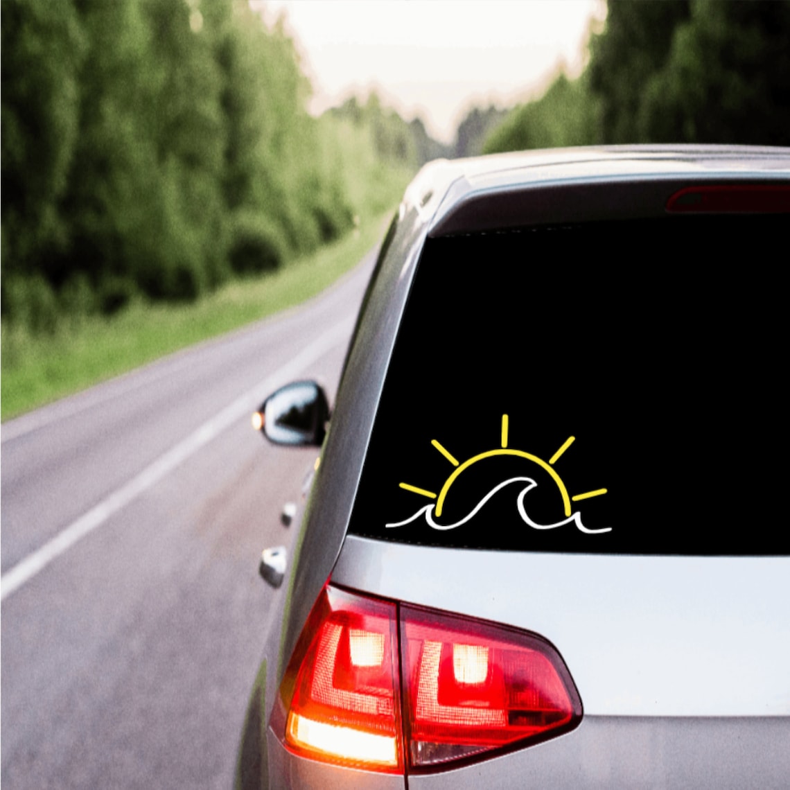 Ocean Sun Decal Beach Waves Decal Car Decal Vinyl Decal - Etsy