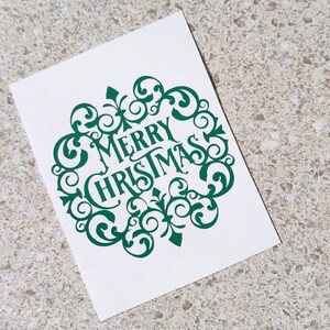 Merry Christmas Decal, Christmas Vinyl Decal, Holiday Decals, Christmas ...