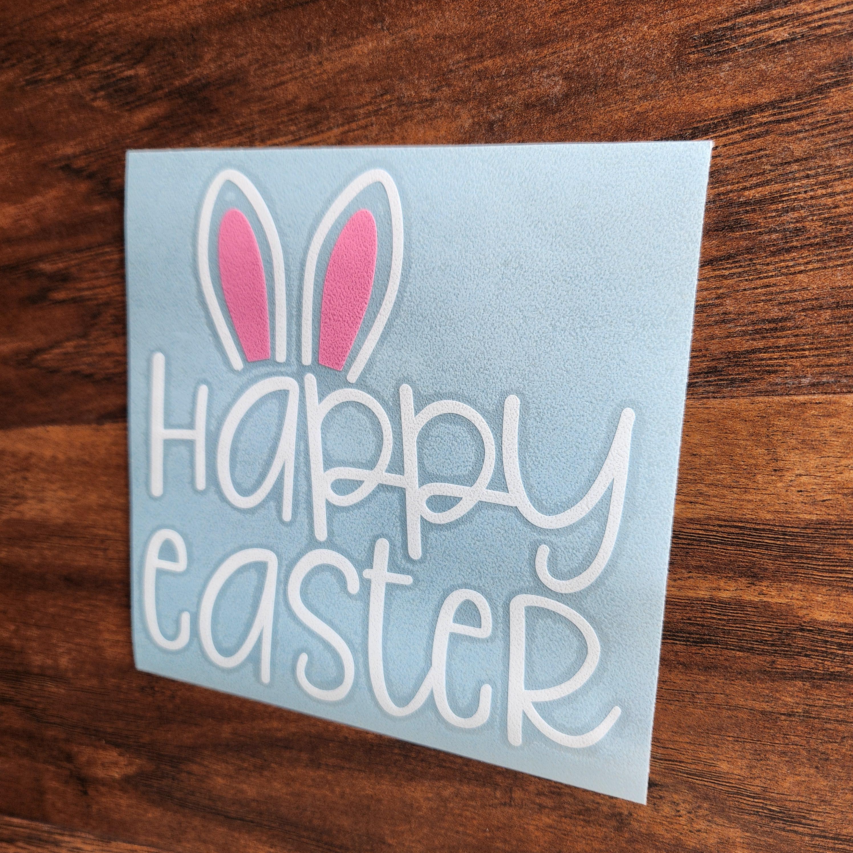 Happy Easter Vinyl Adhesive Decal Decoration Holiday Projects, Custom ...