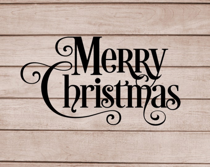 Merry Christmas Decal, Christmas Vinyl Decal, Holiday Decals, Christmas ...