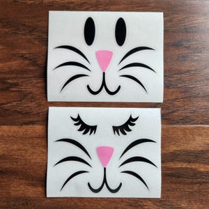 Bunny Face Vinyl Adhesive Decal Decoration Holiday Projects, Custom ...
