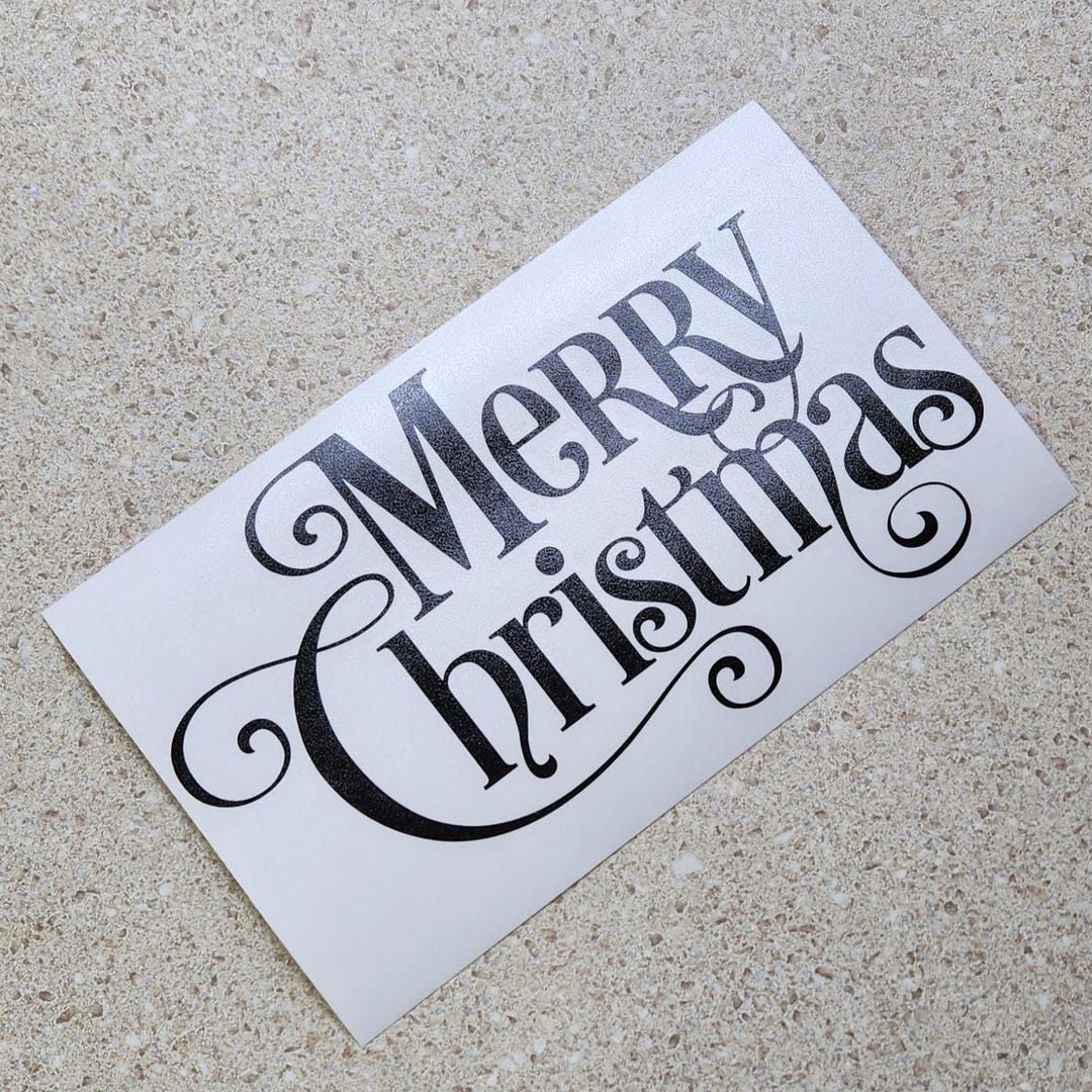 Merry Christmas Decal, Christmas Vinyl Decal, Holiday Decals, Christmas ...