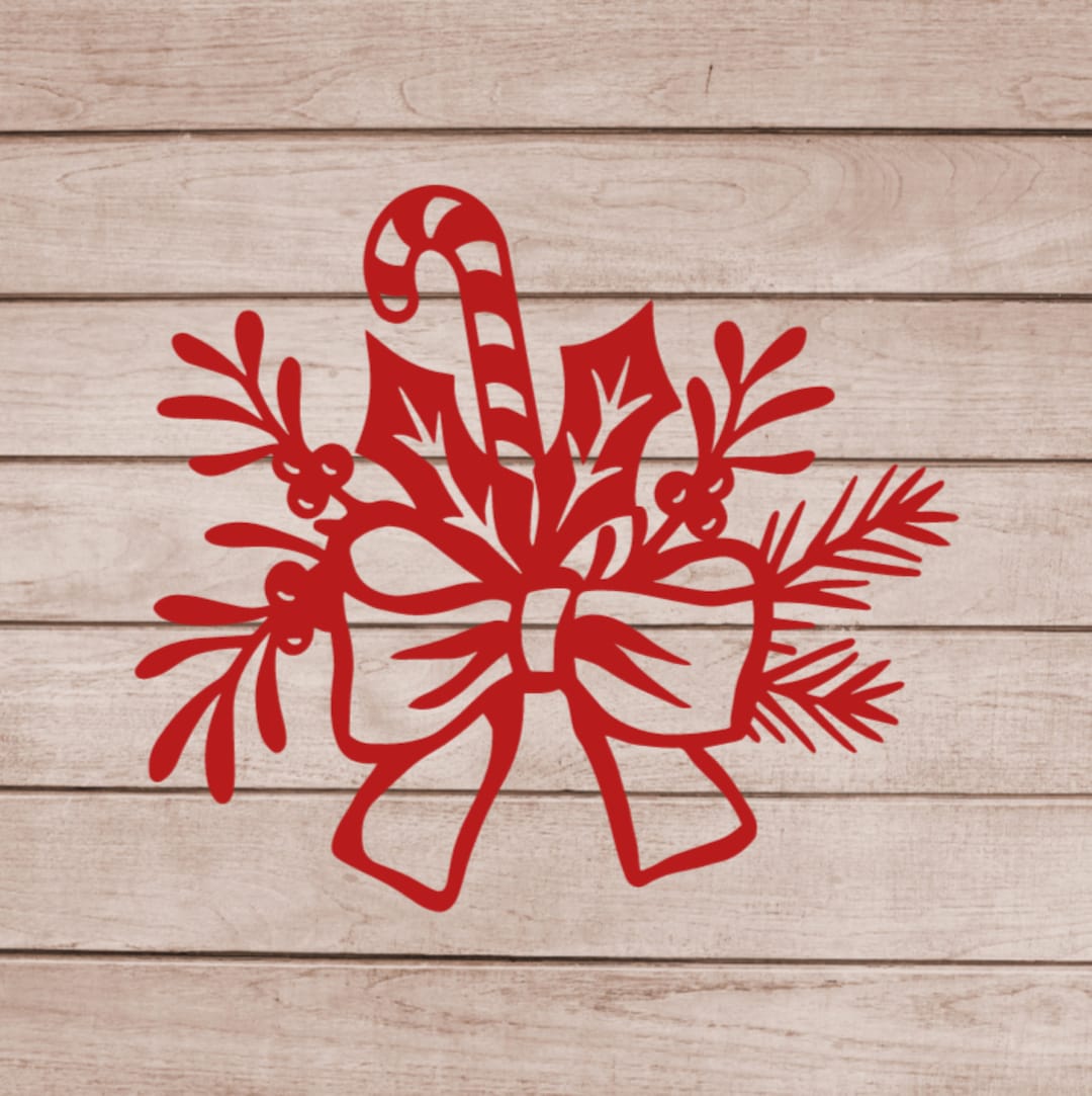 Candy Cane Decal, Christmas Vinyl Decal, Holiday Decals, Christmas ...