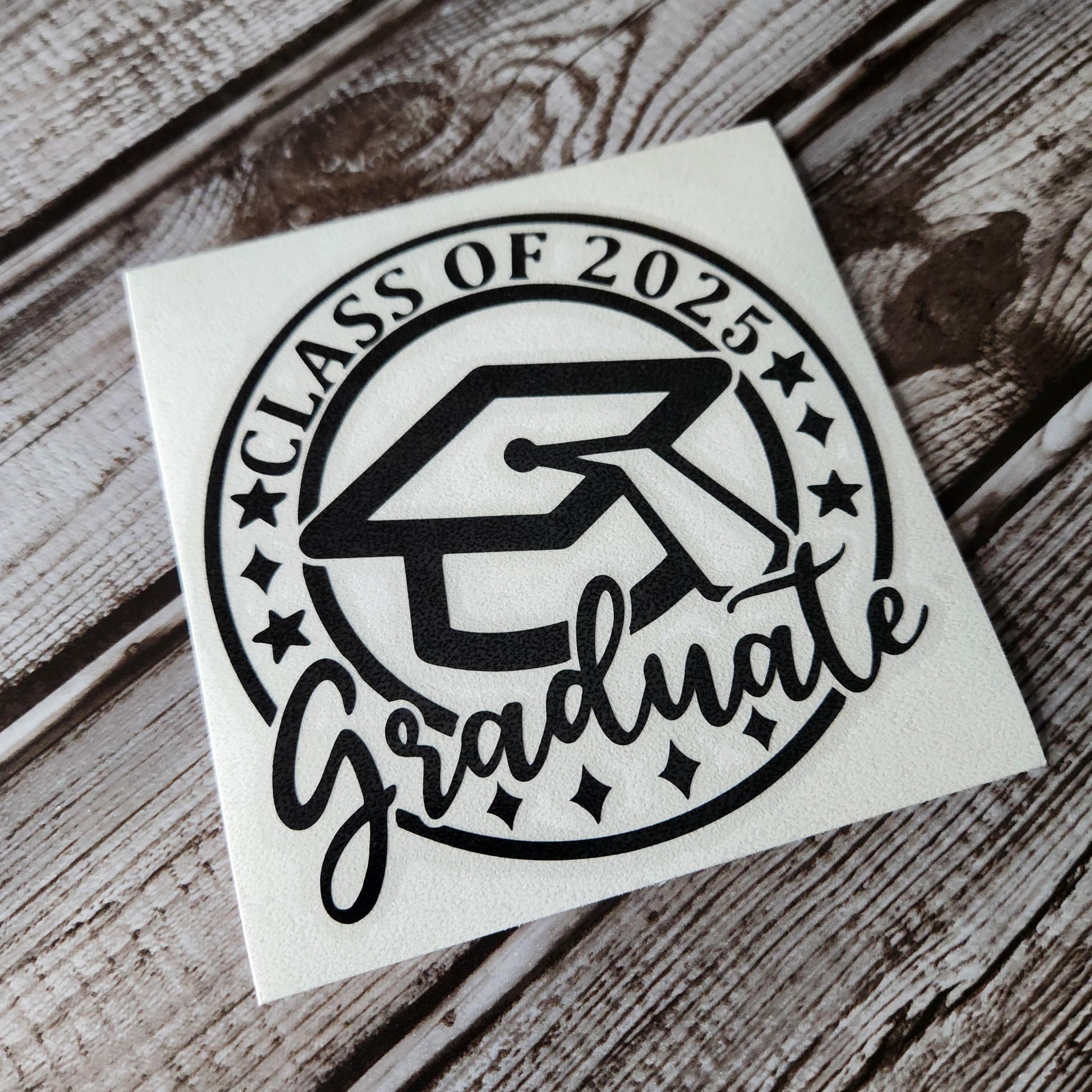 Class of 2025 Vinyl Adhesive Decal Sticker, Graduation Decal, Grad ...
