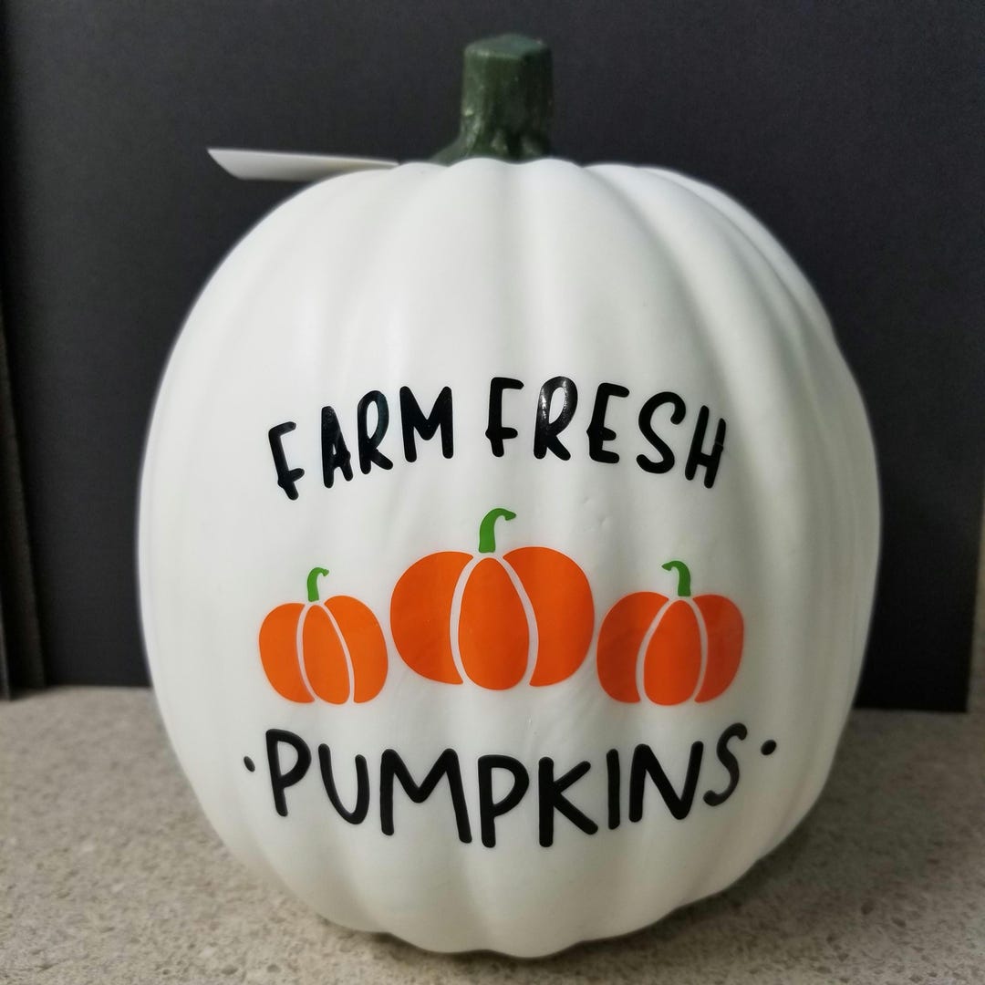 Farm Fresh Pumpkins Decal, Farm Fresh Vinyl Decal, DIY Home Decor ...
