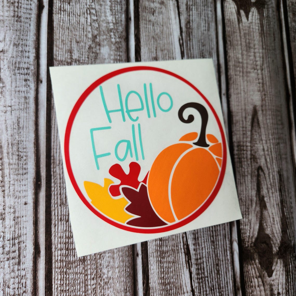 Hello Fall Vinyl Decal Sticker, DIY Fall Decoration, Fall Vinyl Decal ...