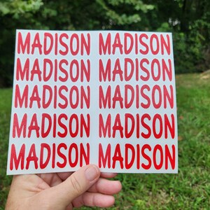 Name Decals, School Supplies Labels, Personalized Name Decals, Vinyl ...