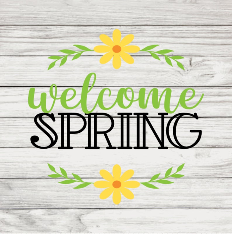 Welcome Spring Vinyl Adhesive Decal Decoration Holiday | Etsy