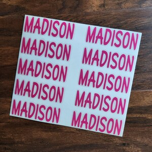Name Decals, School Supplies Labels, Personalized Name Decals, Vinyl ...