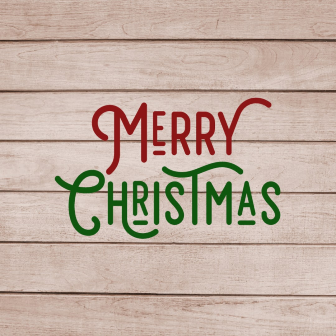 Merry Christmas Decal, Christmas Vinyl Decal, Holiday Decals, Christmas ...