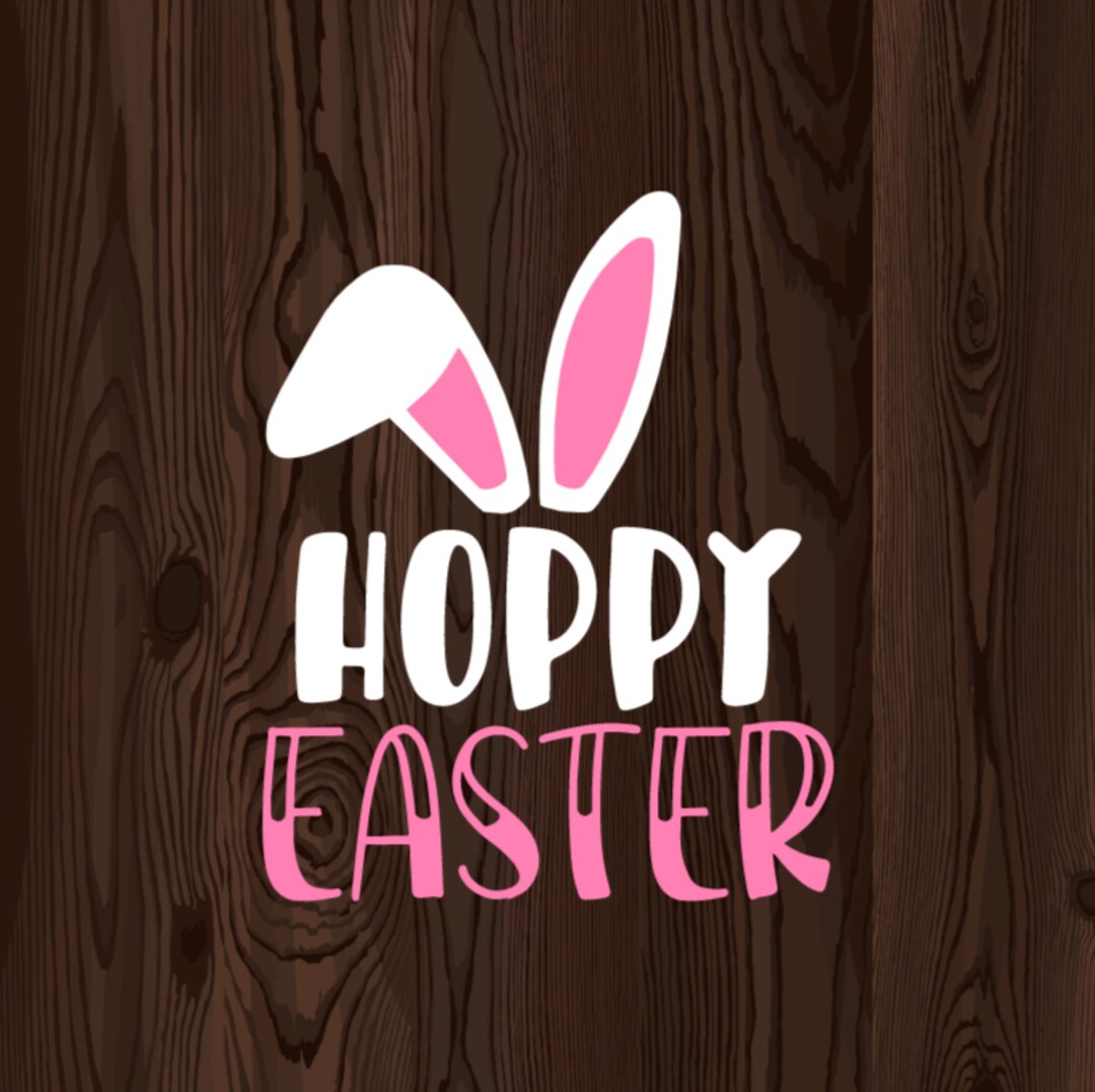 Hoppy Easter Vinyl Adhesive Decal Decoration Holiday Projects, Bunny ...