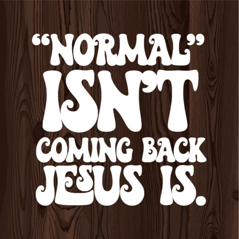 Normal Isn't Coming Back Jesus is Vinyl Adhesive Decal - Etsy Canada