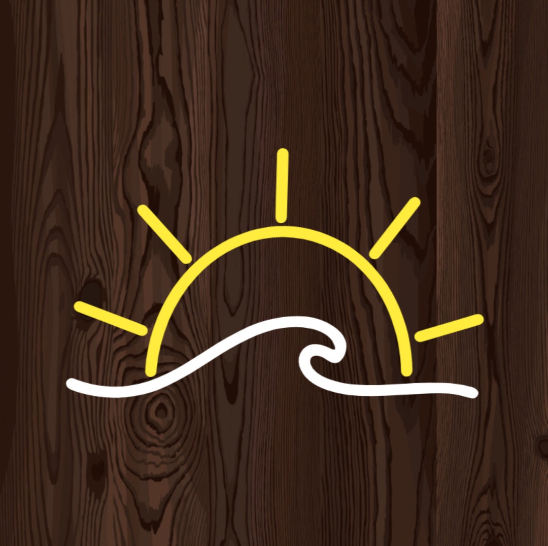 Ocean Sun Wave Vinyl Decal Sticker Beach Waves Decal Car - Etsy
