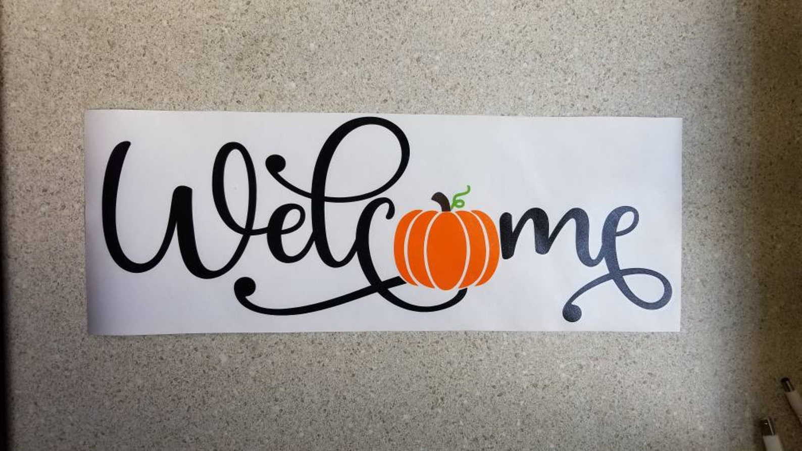 Welcome Pumpkin Vinyl Decal Sticker Welcome Fall Decoration - Etsy