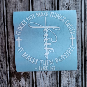 Faith Vinyl Adhesive Decal, Christian Car Sticker, Car Window Sticker ...