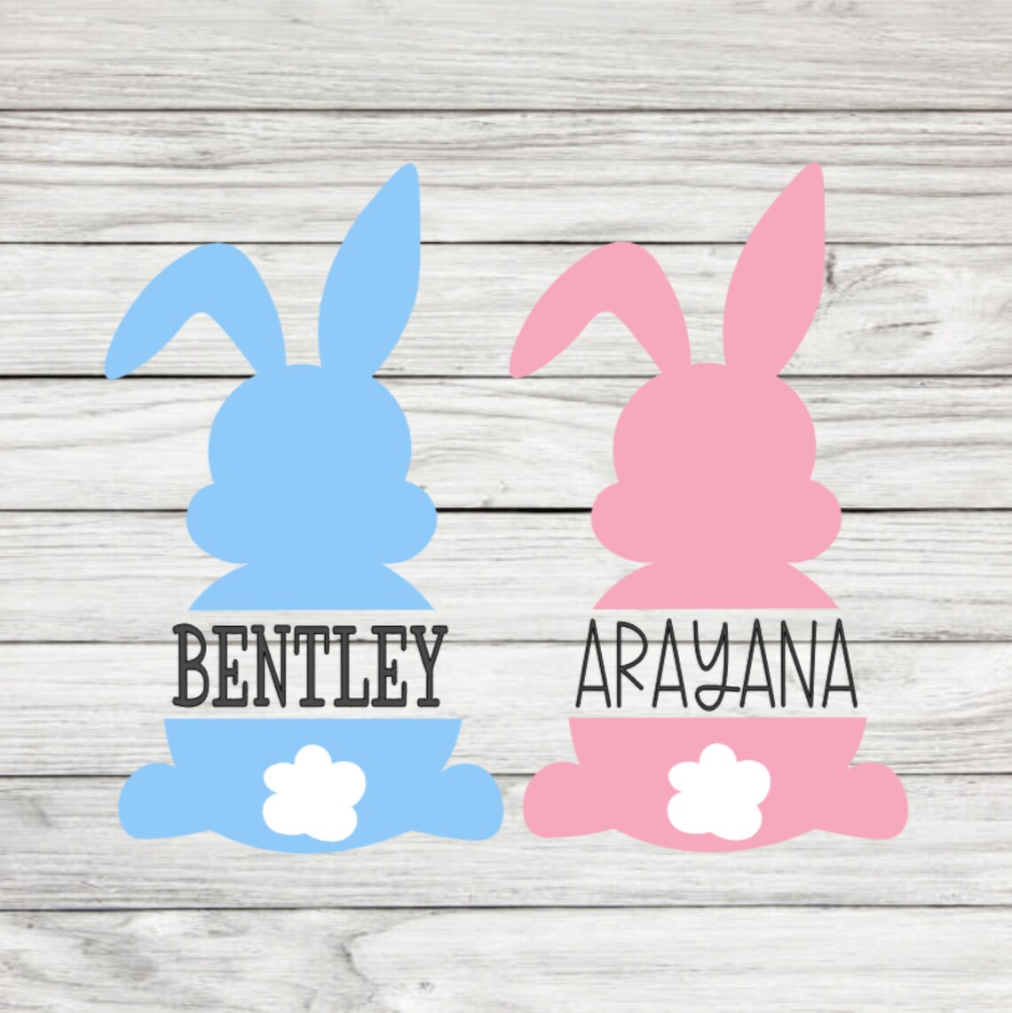 Personalized Easter Bunny Vinyl Adhesive Decal Decoration - Etsy