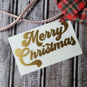 Merry Christmas Decal, Merry Christmas Decal Sticker, Winter Holiday ...