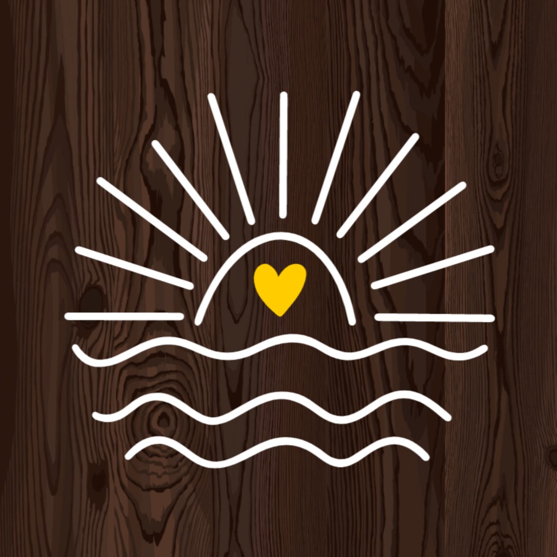 Ocean Sun Vinyl Decal Sticker, Beach Waves Decal, Car Decal, Vinyl ...