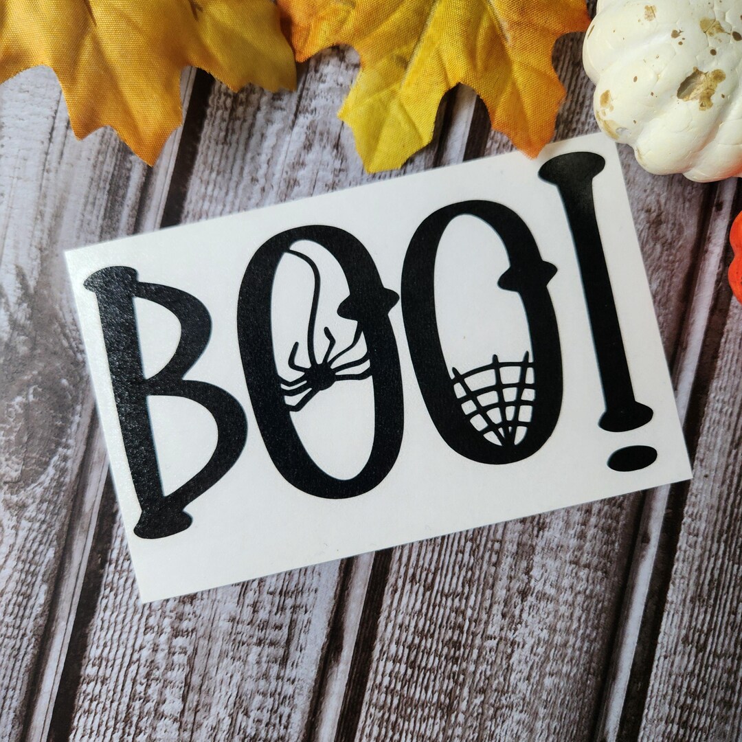 Boo Halloween Decal, Halloween Boo Decal, Boo Halloween Decor, Boo ...