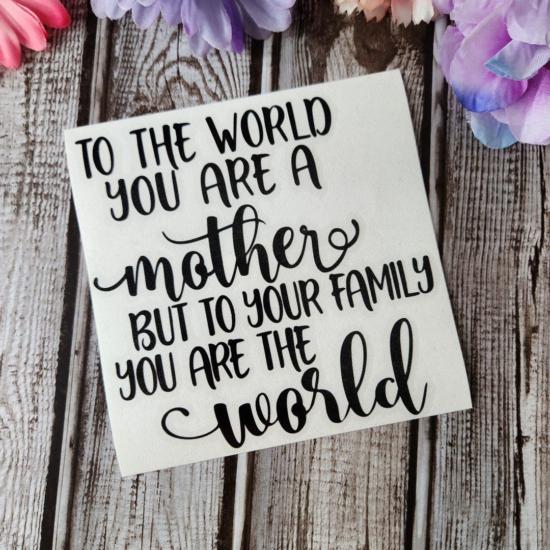 Mother Vinyl Adhesive Decal, Decal for Mom, Personalized Mom Decal ...