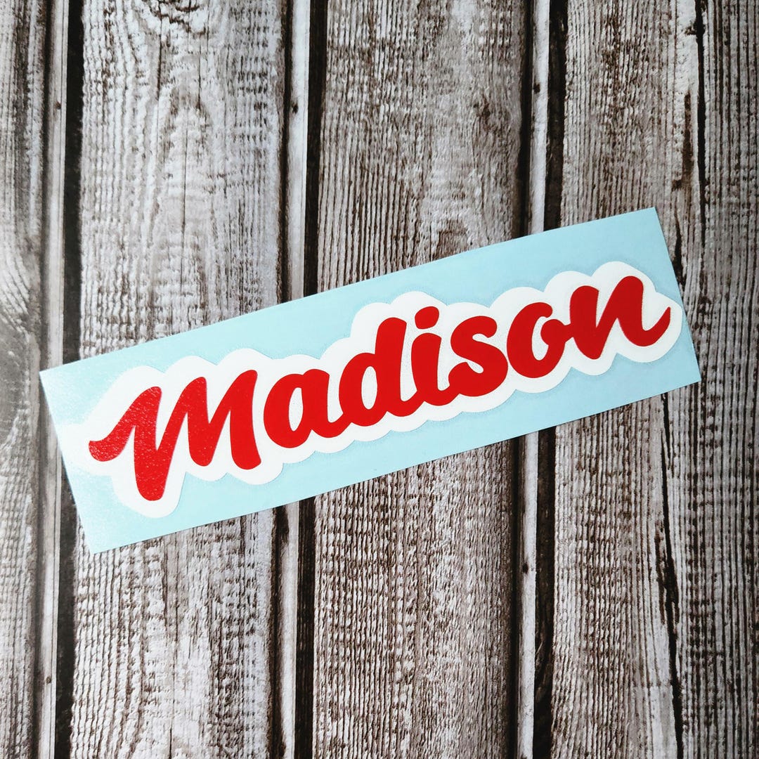 Double Layer Name Decal, Custom Name Decals, Name Sticker, Vinyl Name Decal, Personalized Name ...