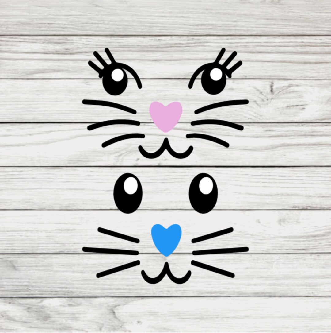 Bunny Face Vinyl Adhesive Decal Decoration Holiday Projects, Custom ...