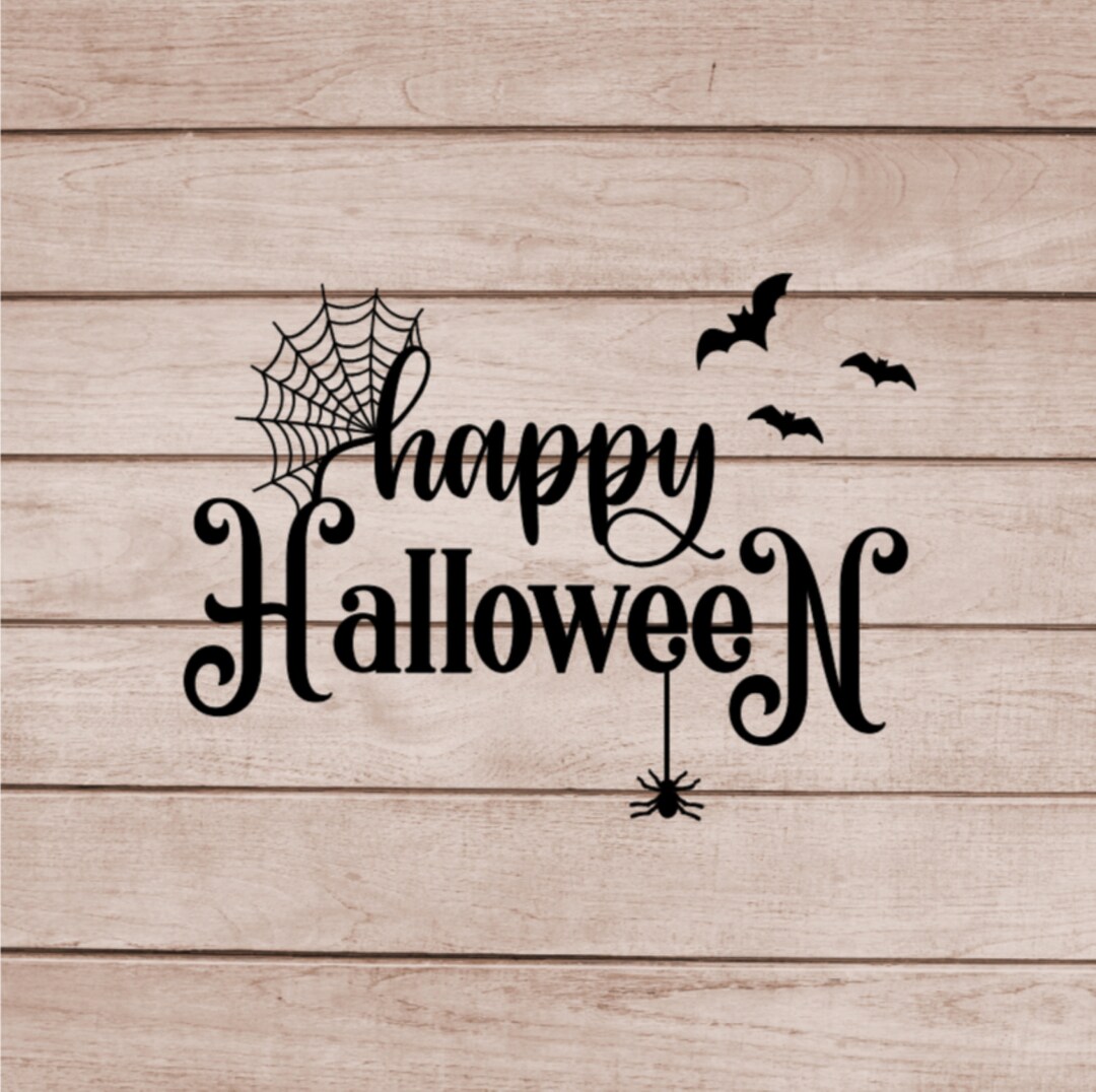 Happy Halloween Vinyl Decal Sticker, Halloween Decal, Halloween Sticker ...