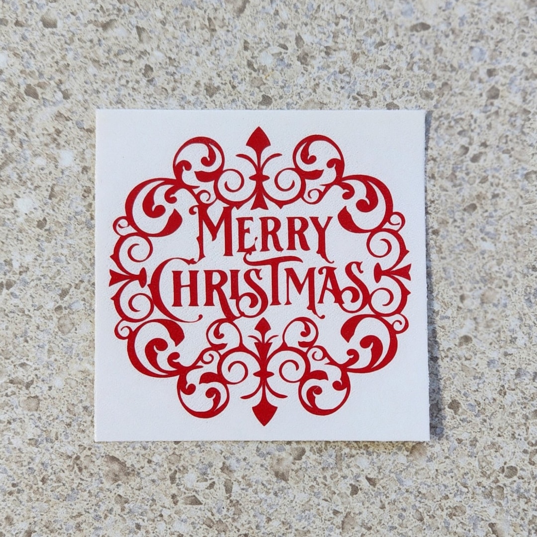 Merry Christmas Decal, Christmas Vinyl Decal, Holiday Decals, Christmas ...