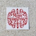 Merry Christmas Decal, Christmas Vinyl Decal, Holiday Decals, Christmas ...