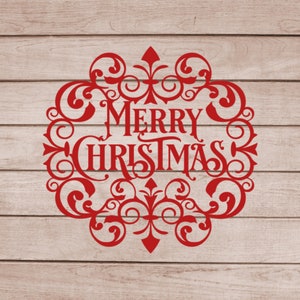 Merry Christmas Decal, Christmas Vinyl Decal, Holiday Decals, Christmas ...