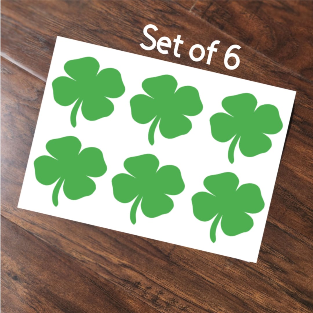 Shamrock Clover Vinyl Decal Sticker St Patricks Day Irish Decal, Set of ...