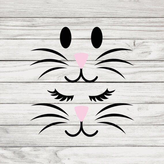 Bunny Face Vinyl Adhesive Decal Decoration Holiday Projects - Etsy