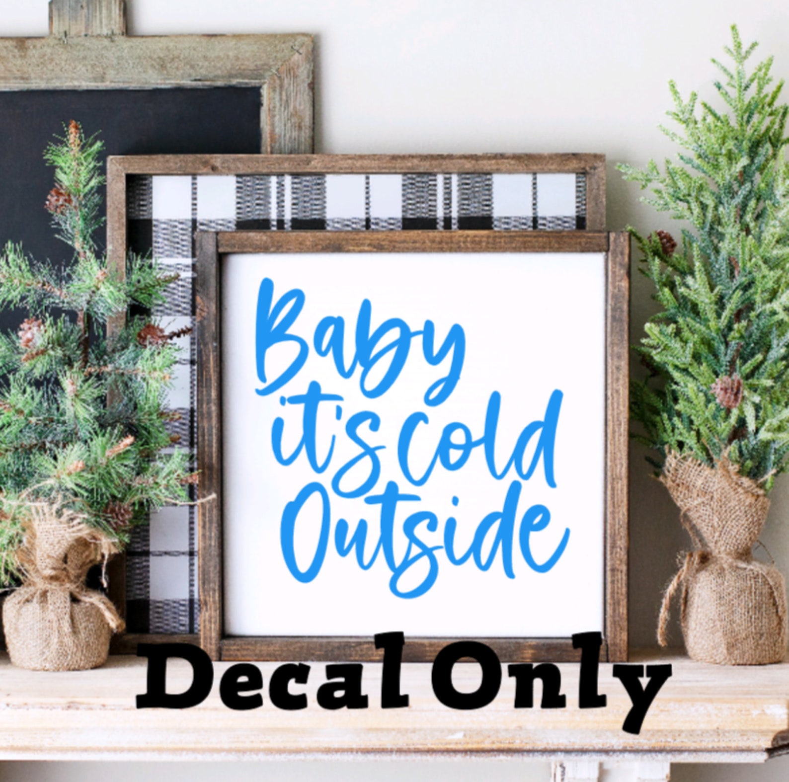 Baby Its Cold Outside Decal Sticker Christmas Decal Sticker - Etsy