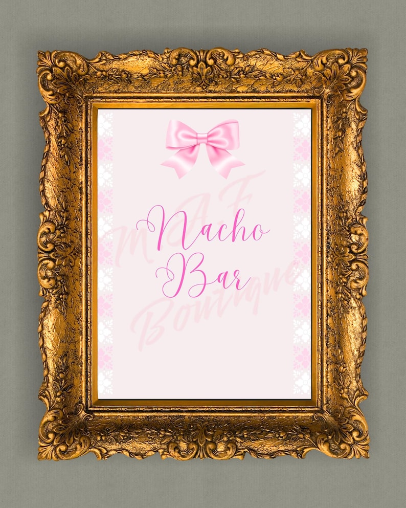 Nacho Bar Sign,nacho Bar, Coquette Nacho Bar Signs, Talavera, Instant ...