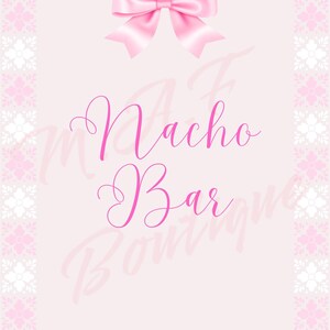Nacho Bar Sign,nacho Bar, Coquette Nacho Bar Signs, Talavera, Instant ...