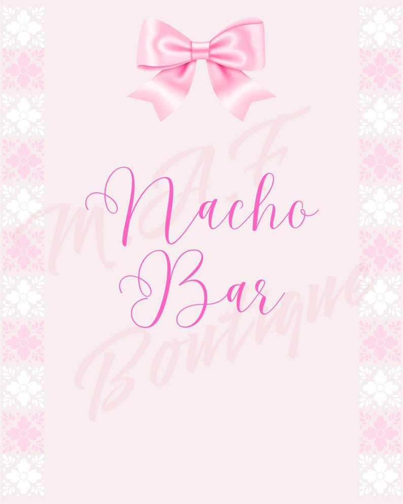 Nacho Bar Sign,nacho Bar, Coquette Nacho Bar Signs, Talavera, Instant ...