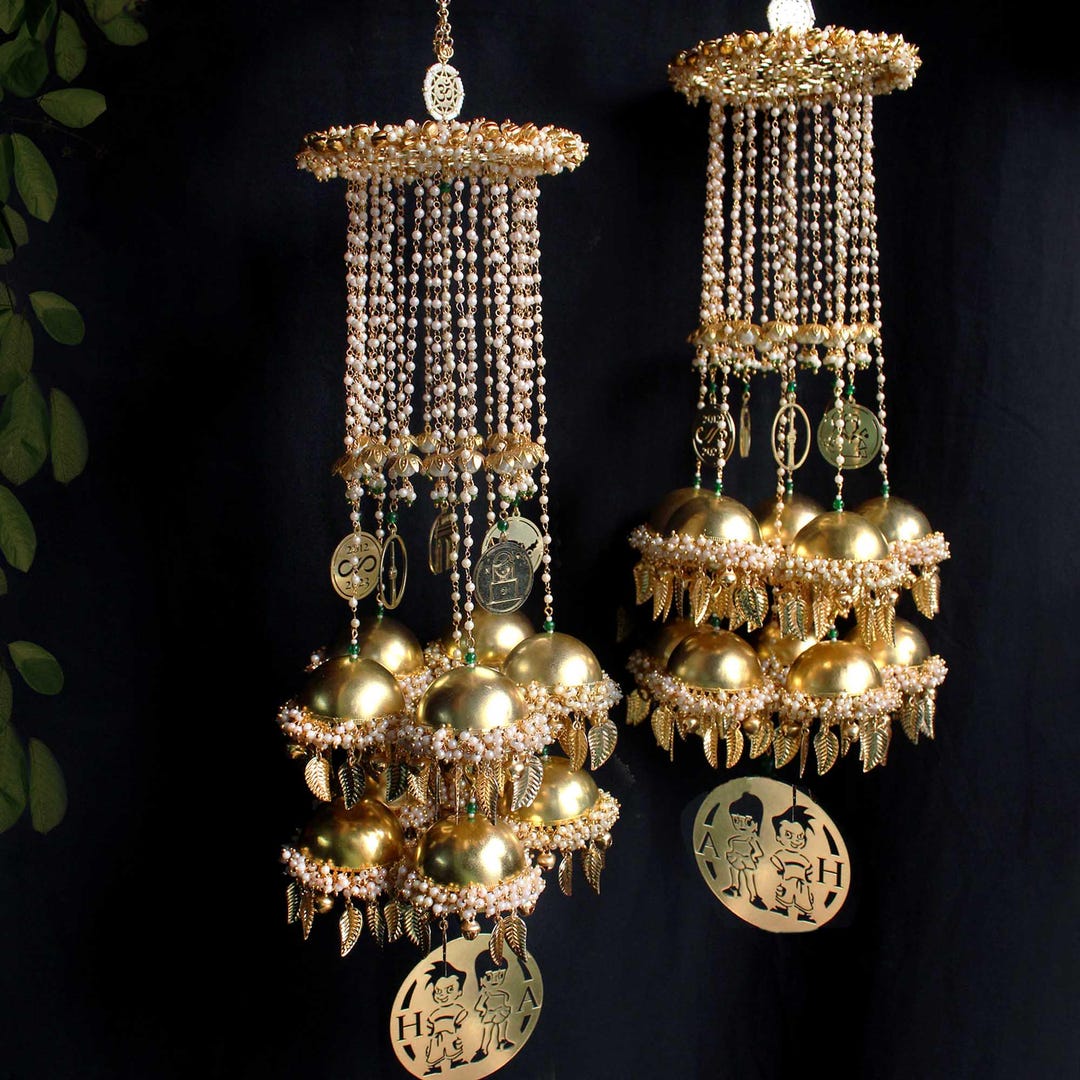 Customised Golden Bridal Traditional Kaleere | Punjabi Indian Brides ...