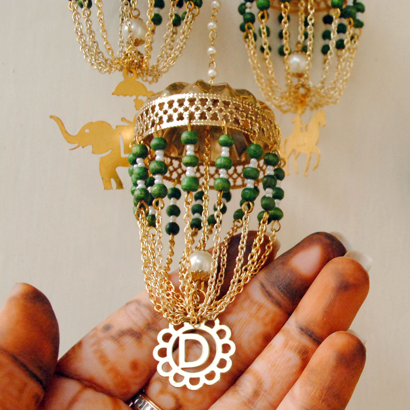 Golden Baraat Charms With Personalized Initials – Traditional Indian ...