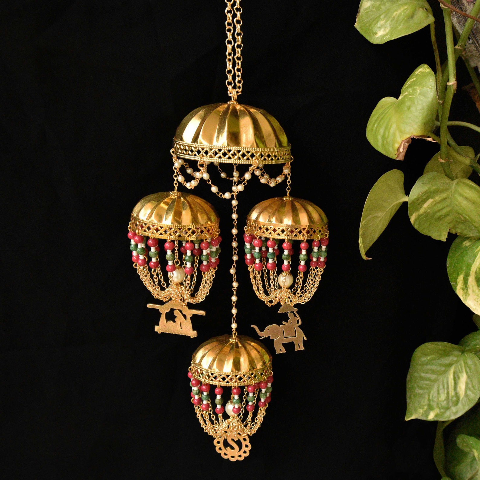Golden Baraat Charms With Personalized Initials – Traditional Indian ...