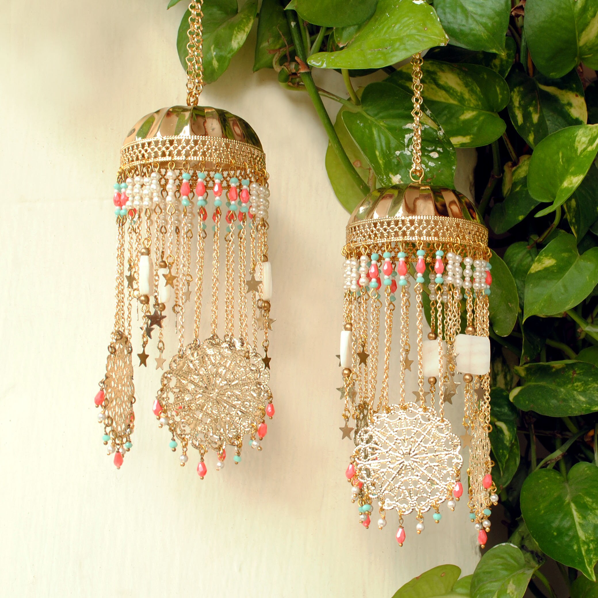 Étoiles scintillantes rose Mini Kaleera, perles roses et bleues faites ...