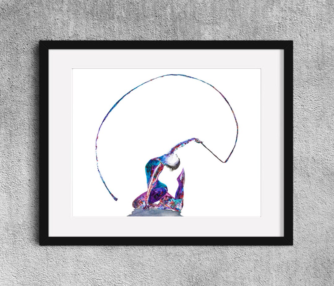 The Gymnast Fine Art Print Watercolor Painting Gymnastics - Etsy