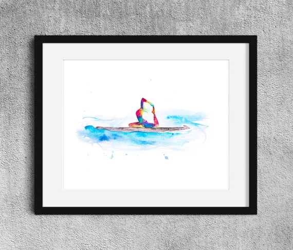 The Floating Lady Printable Art Yogi Gift Instant | Etsy