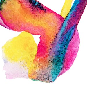 The Contortionist-fine Art Print Yoga / Gymnastics Watercolor Painting ...