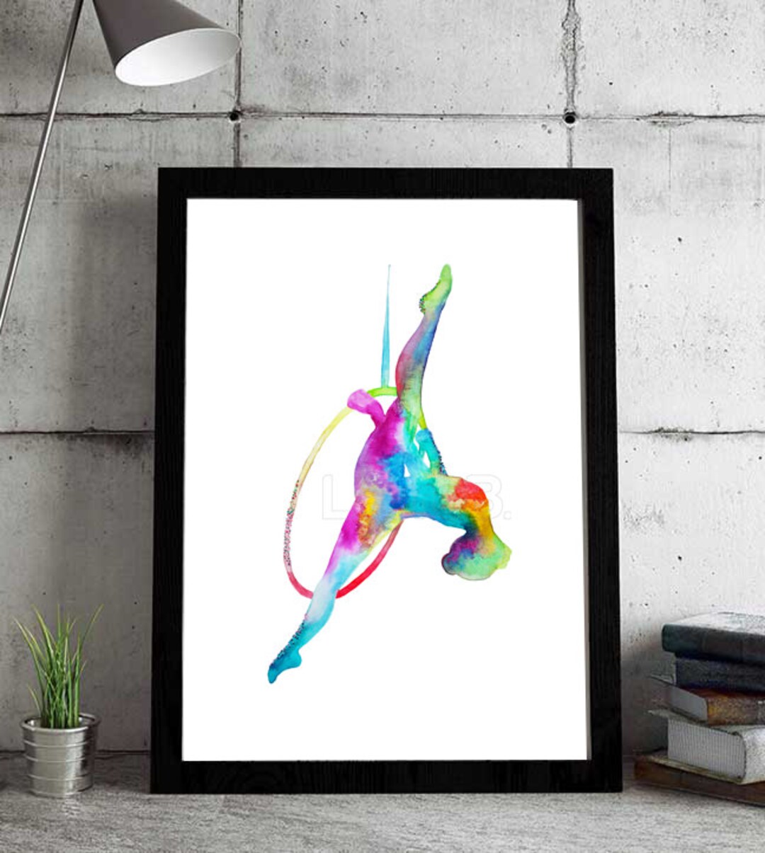 Lyra Hoop Yoga Print: Colorful Watercolor Painting, Yoga Gift - Etsy