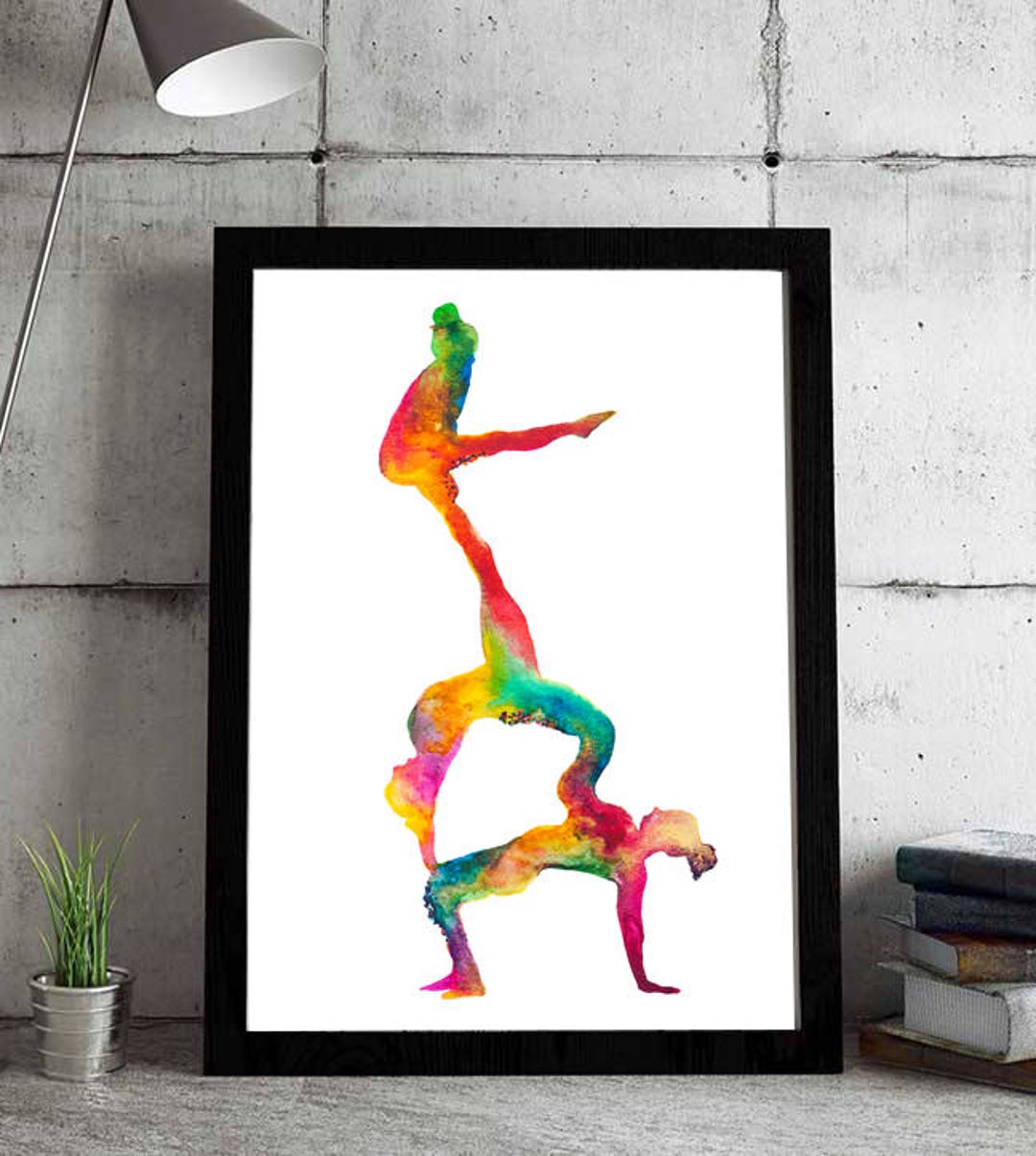 The Acrobats - Acroyoga - Acro Gymnastics - Yoga Gift - Gymnastics Gift ...